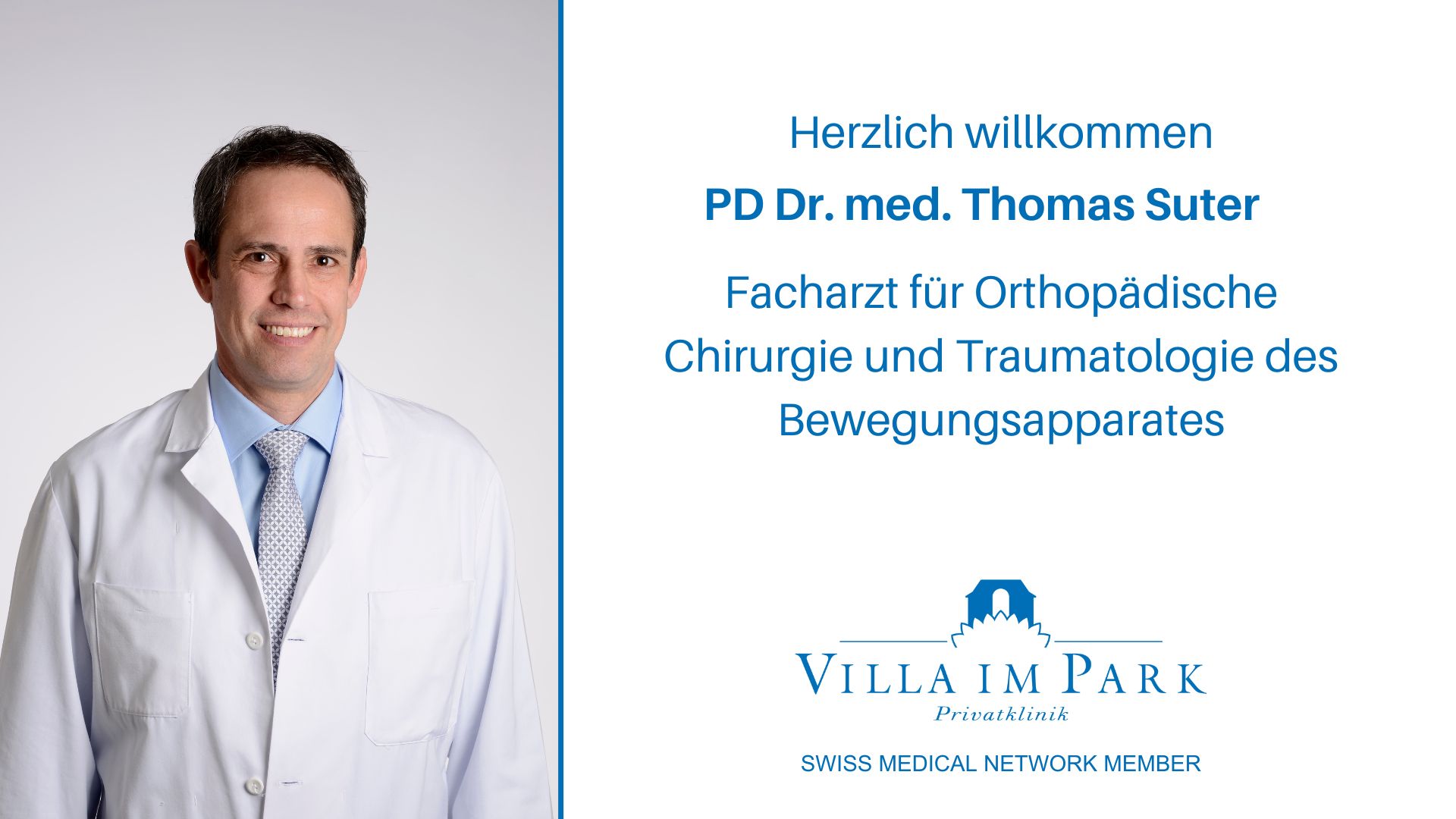 Willkommen im Team, PD Dr. med. Thomas Suter! | Swiss Medical Network